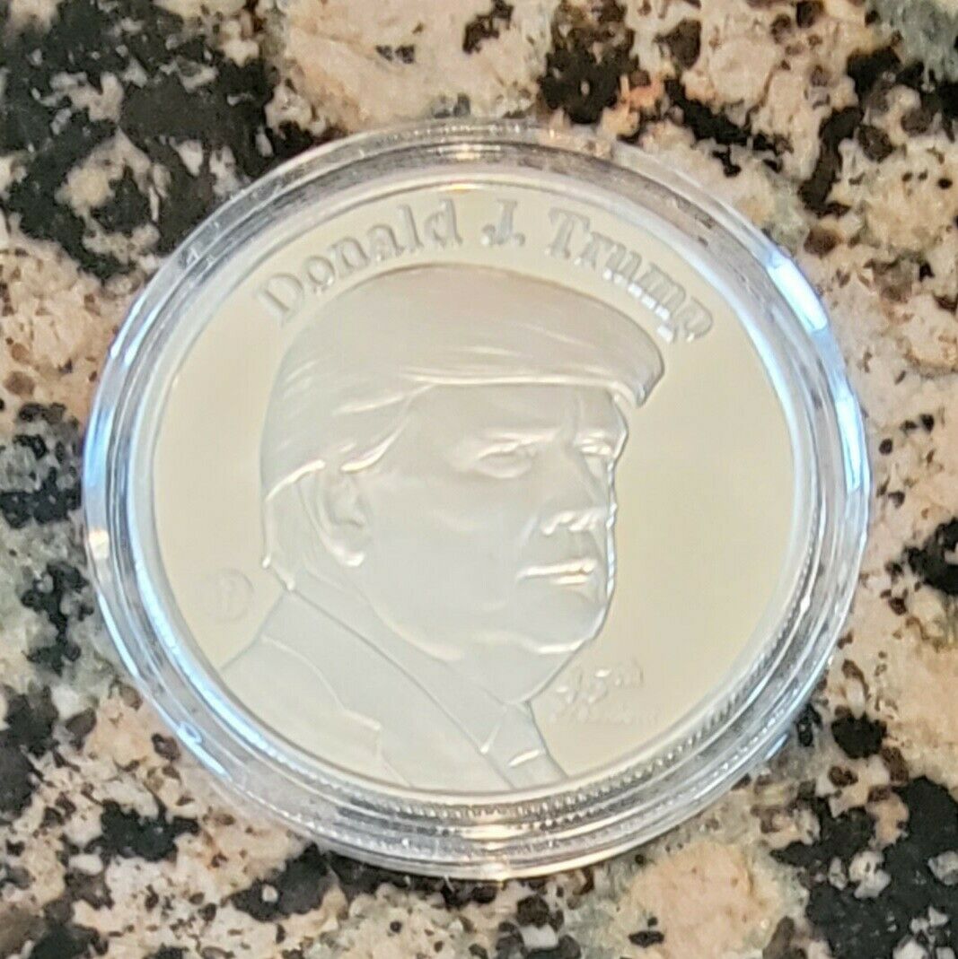Donald J. Trump 45th President White House 1 oz Silver Round .999 Fine – Silver Slams